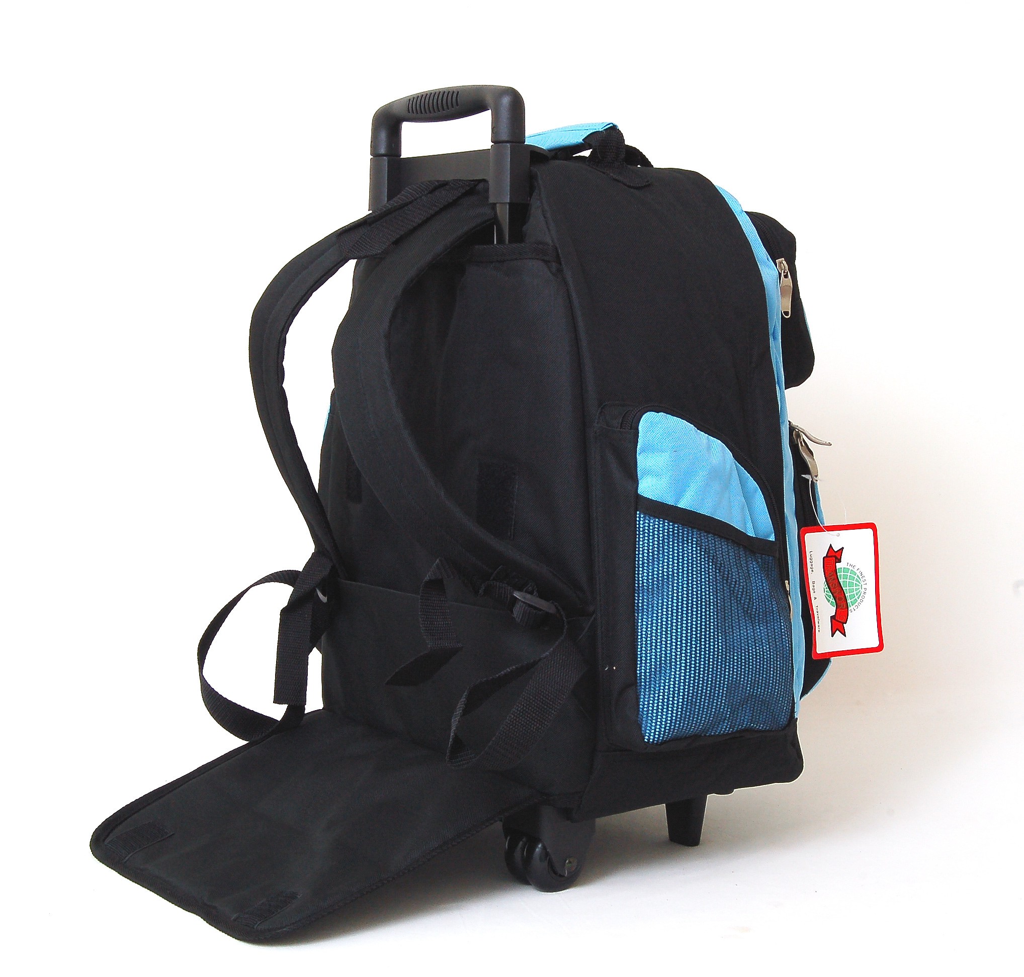 18 Wheeled Backpack Roomy Rolling Book Bag W Handle Carry On Luggage Back Pack Ebay